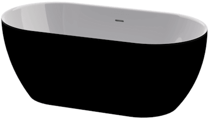 ZALA ONE PIECE FREE STANDING BATH - matt black - Bathroom Store